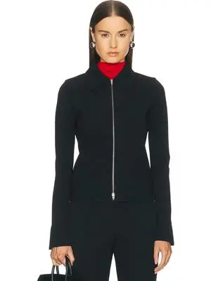 JIL SANDER Zip Up Jacket - Black