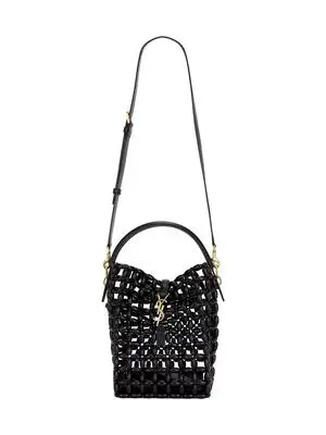 Saint Laurent Small Le 37 Supple Bucket Bag In Black - Nero