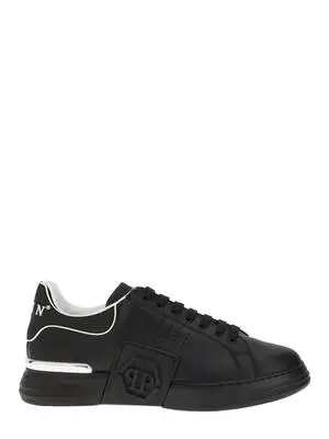 PHILIPP PLEIN Philipp Plein Low Top Hexagon Leather Sneakers
