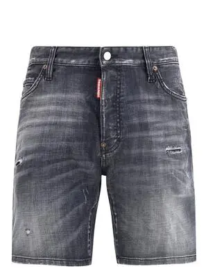 Dsquared2 Washed Denim Shorts - Black