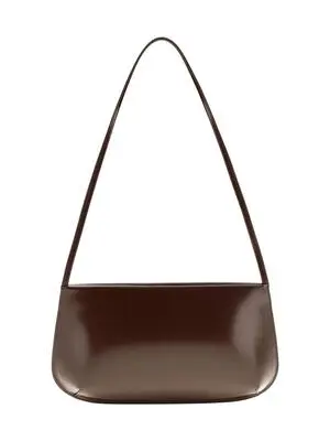FANE Bra Brushed Leather Shoulder Bag Brown