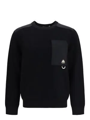 Moose Knuckles Gold Series Elowan Crewneck Sweater - Black
