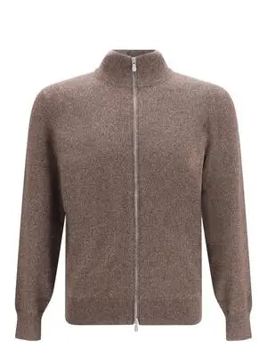 Brunello Cucinelli Cashmere Zip-up Cardigan - Brown