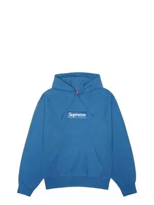 Supreme Fw23 Box Logo Hooded Sweatshirt - Blue