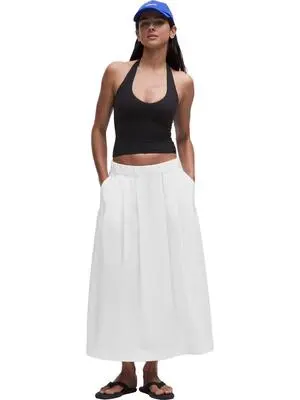 Lululemon Adjustable-hem Maxi Skirt - White