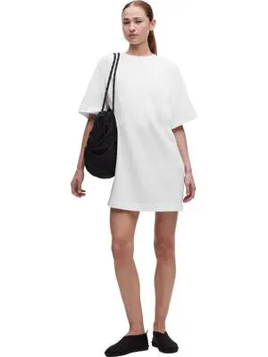 Lululemon Scuba Cotton Jersey T-shirt Dress - White