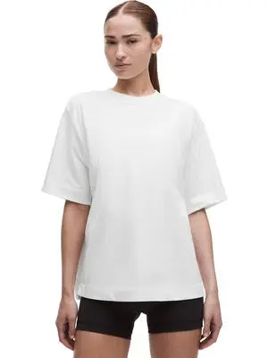 Lululemon Lululemon Scuba Cotton Jersey Oversized T-Shirt White