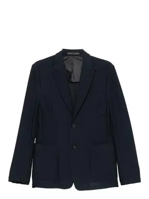 Giorgio Armani Icon Single-breasted Blazer Jacket - Blue