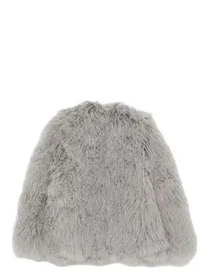 MARTHA LOUIS Shearling-effect Long Sleeve Jacket - Grey