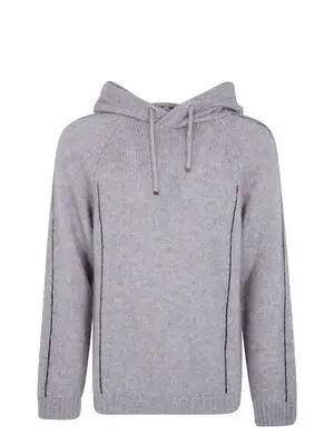Giorgio Armani Wool Blend Hoodie - Green
