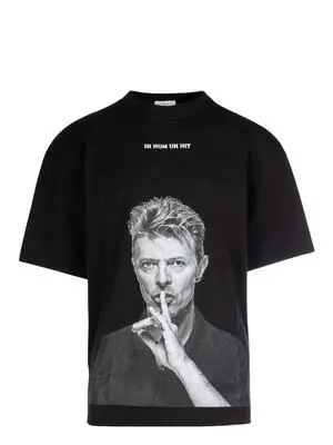 IH NOM UH NIT Portrait Printed Short-sleeved T-shirt - Black
