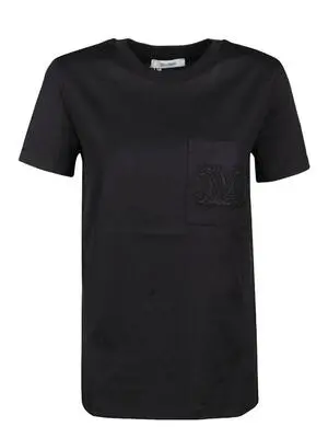 MAX MARA Logo Round Collar Short-sleeved T-shirt