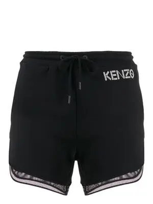 Kenzo Mesh Trimmed Shorts - Black