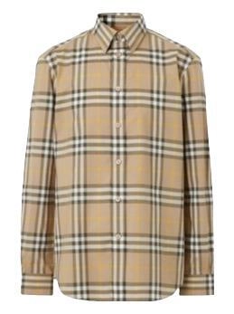 Burberry Check-pattern Cotton Shirt - Nude