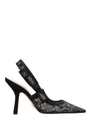 Dior J'adior Slingback Pumps With Millefiori Embroidery - Black