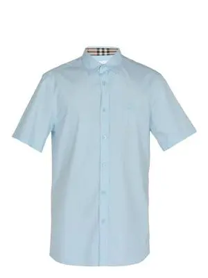 Burberry Short-sleeved Buttoned Shirt - Blue