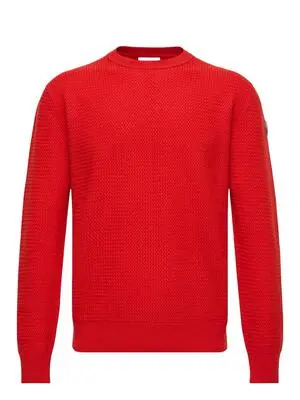 Moncler Textured Cashmere Wool Sweater - Red