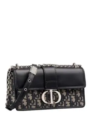 Dior 30 Montaigne East-west Bag With Chain - Black