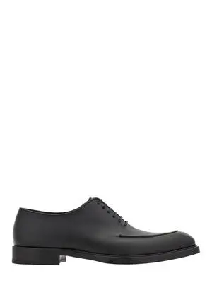 FERRAGAMO Oxford Shoes With Raised Stitching Detail - Black