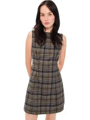 O.P.T Aspen Mini Dress - Olive Plaid