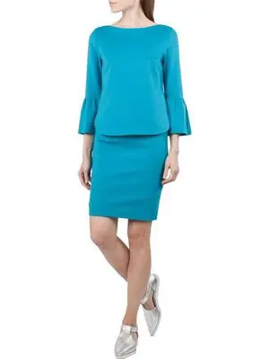 Akris Jersey Miniskirt - Turquoise