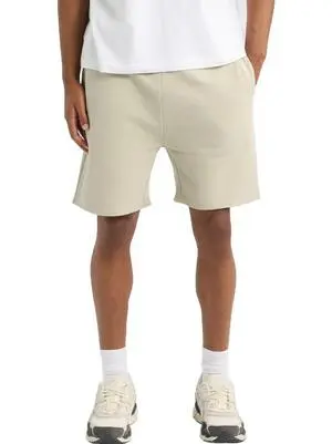 PAPER PLANES Script French Terry Relaxed Fit Shorts - Grey