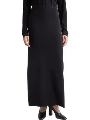 ASHLYN Marry Column Skirt - Black