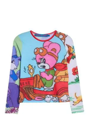CHOPOVA LOWENA Beep Beep Fitted Graphic Jersey T-shirt - Red Multi
