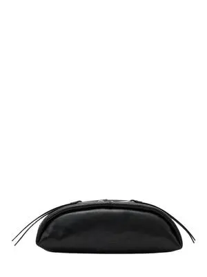 ALLSAINTS Rosalie Leather Pouch - Black/silver