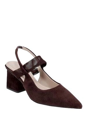 Pelle Moda Imelde Slingback Pointed Toe Mary Jane Pumps - Chocolate