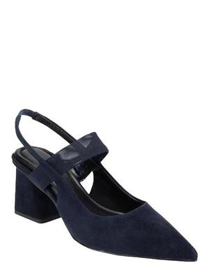 Pelle Moda Imelde Slingback Pointed Toe Mary Jane Pumps - Midnight