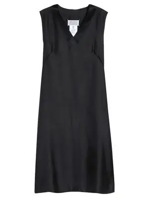 MAISON MARGIELA Silk Satin Midi Dress - Black