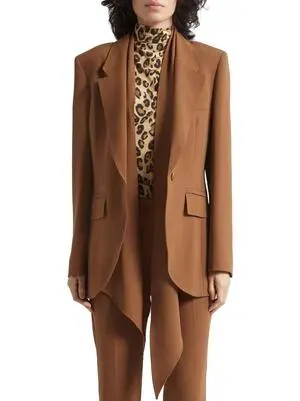 Marella Tailored Peak Lapel Blazer - Camel