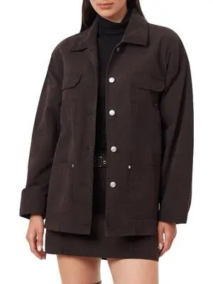 Habitual Oversized Utility Jacket - Chocolate