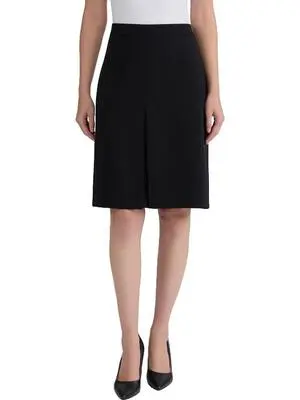 KASPER Inverted Pleat Pencil Skirt - Black