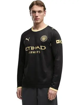 PUMA Manchester City Away Long Sleeve Soccer Jersey - Black