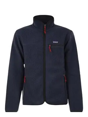 Patagonia Patagonia Retro Fleece Zip-Up Jacket With Stand Collar Blue