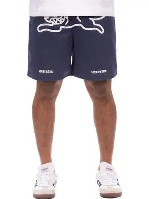 ICECREAM Running Dog Mesh Shorts - Eclipse