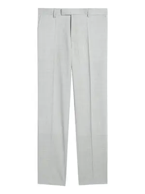 BOSS Genius Pinstripe Wool Trousers - Open Grey