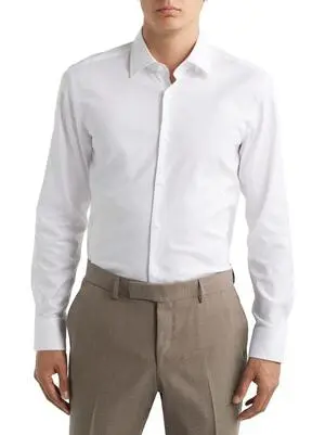 BOSS Hank Slim Fit Stretch Cotton Dress Shirt - White