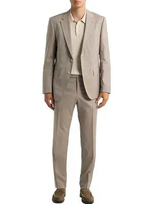 BOSS Virgin Wool Suit - Medium Beige