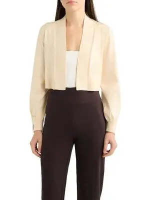 Anne Klein Embellished Button Cuff Shrug - Macadamia
