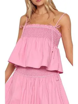 PETAL & PUP Mireille Babydoll Top - Pink