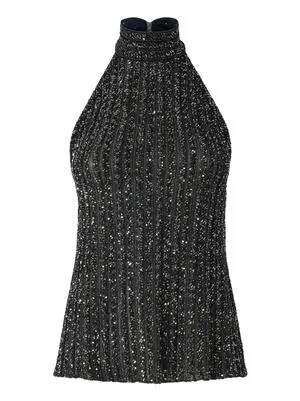 Missoni Missoni Halterneck Sequin Embellished Knit Top Multicoloured