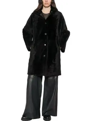YVES SALOMON Reversible Shearling Jacket - Black