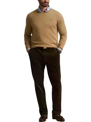 Polo Ralph Lauren Polo Ralph Lauren Logo Embroidered Crew Neck Sweater Brown