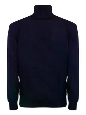 CRUCIANI Fine Knit Roll Neck Sweater - Blue