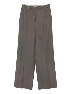 Peserico Pressed Crease Wide Leg Trousers - Grey