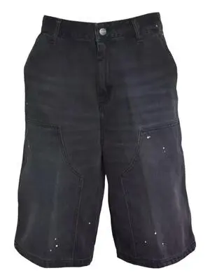 CARHARTT WORK IN PROGRESS Carhartt WIP Nixon Double-Knee Denim Shorts With Paint Accents