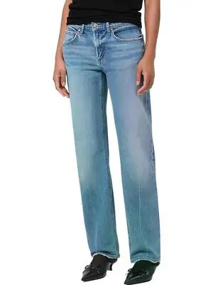 AGOLDE Low Rise Slim Faded Effect Jeans - Blue